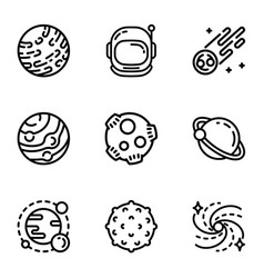 Jupiter planet icon realistic style Royalty Free Vector