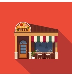 Restaurants and shops facade storefront Royalty Free Vector