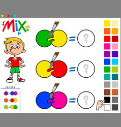 Primary colors cartoon set Royalty Free Vector Image