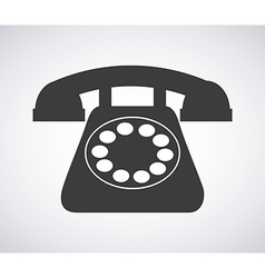 Vintage red phone with buttons dial ring Vector Image