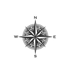 Seafarer navigation compass nautical icon Vector Image