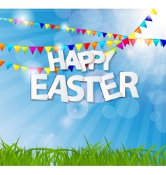Happy easter spring holiday background Royalty Free Vector
