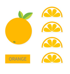 Orange banana apple pear fruit cartoon color Vector Image