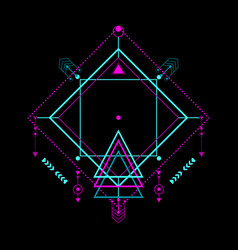 Sacred geometry triangle based symbol and elements