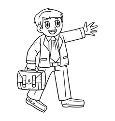 Labor day coloring page for kids Royalty Free Vector Image