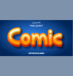 Comic text editable font effect Royalty Free Vector Image