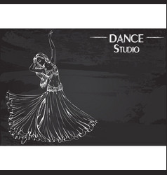 Dance line ballroom dancing latina Royalty Free Vector Image