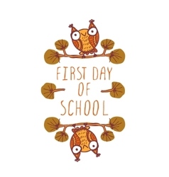 Enrollment - first day school -cartoon Royalty Free Vector