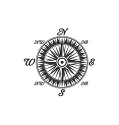 Seafarer navigation compass nautical icon Vector Image