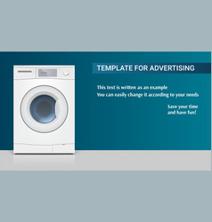 Realistic washing machine Royalty Free Vector Image