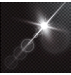 White beam lights spotlights transparent Vector Image