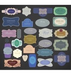 Frame labels Set ornamental vintage decorat Vector Image
