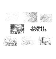 Pen hatch grunge textures set Royalty Free Vector Image