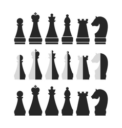 Chess pieces symbols Royalty Free Vector Image