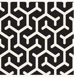 Seamless black and white geometric hexagon Vector Image