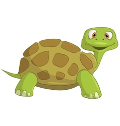Turtle cartoon hiding in his shell Royalty Free Vector Image