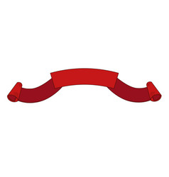 Red realistic hanging title ribbon Royalty Free Vector Image