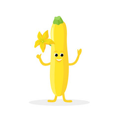 Fun zucchini cartoon Royalty Free Vector Image