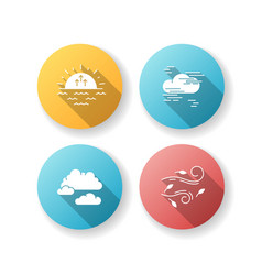 Weather forecast icon set Royalty Free Vector Image