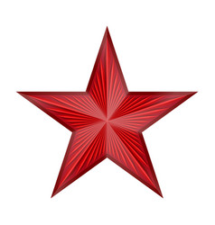 Shiny bright five-pointed star flat Royalty Free Vector