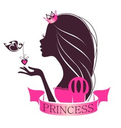 Beautiful princess with diadem Royalty Free Vector Image