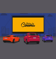 1950s drive-in style logo design Royalty Free Vector Image