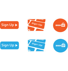 Sign up screen mobile app ui for registration Vector Image