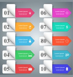 Infographic design list of 10 items Royalty Free Vector