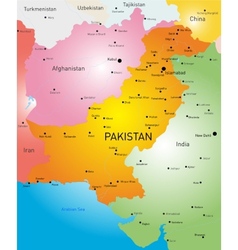 Map of middle east region Royalty Free Vector Image