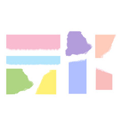 Color torn paper collection Royalty Free Vector Image