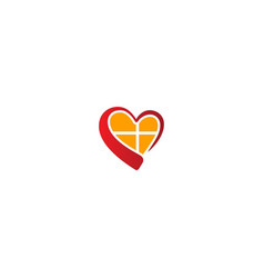 House and heart logo Royalty Free Vector Image
