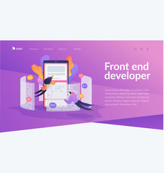 Front end development isometric interface Vector Image