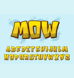 Square alphabet graffiti text letters Royalty Free Vector