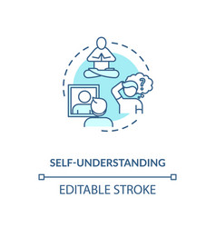 Self understanding concept icon Royalty Free Vector Image