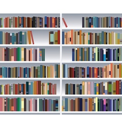Cartoon library bookshelf Royalty Free Vector Image