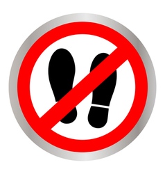 Sign forbidden shoe vector by SvetaP - Image #831308 - VectorStock