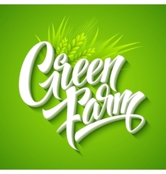 Farm fresh hand written lettering calligraphy Vector Image