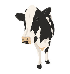 Black and white spotty cow Royalty Free Vector Image