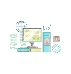 Biology class set of objects Royalty Free Vector Image