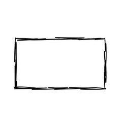 Doodle frames rectangle hand drawn borders Vector Image