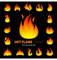 Tattoo fire font flame alphabet fiery letters Vector Image