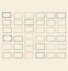 Doodle frames isolated on white background Vector Image