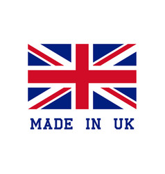 Made in great britain label set national flag Vector Image