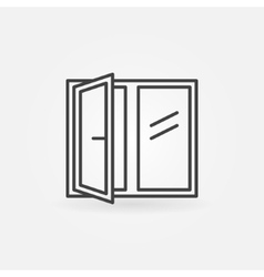 Window close sketch hand drawing Royalty Free Vector Image