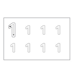 Printable flash card collection for numbers Vector Image