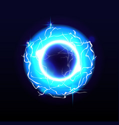 Magic power bolt and lightning energy ball Vector Image