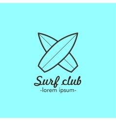 House of surfing club Royalty Free Vector Image