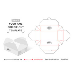 Simple packaging die cut template 3d box keyline Vector Image