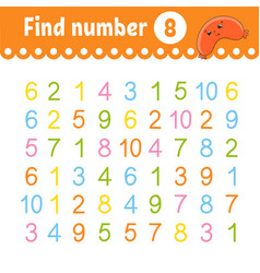 Find number education developing worksheet Vector Image