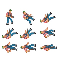 Fantasy characters 2d game sprite male and female Vector Image